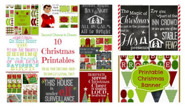 Barb Camp - 10 Christmas Printables for Decor, Gift Giving and Party Needs