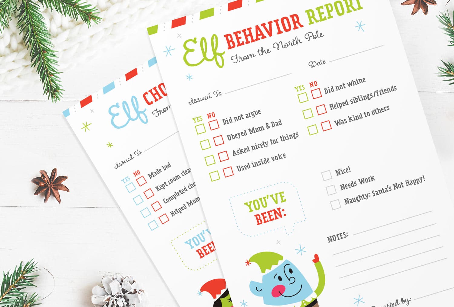 Barb Camp - Free Printable Elf Report Card