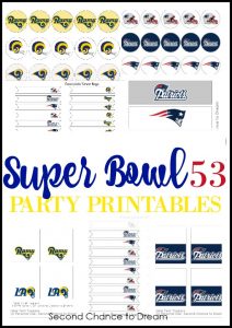 Second Chance To Dream - Super Bowl 53 Printables for a great party!